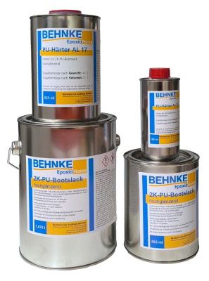 farbiger 2K-PU-Bootslack