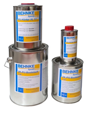 farbiger 2K-PU-Bootslack
